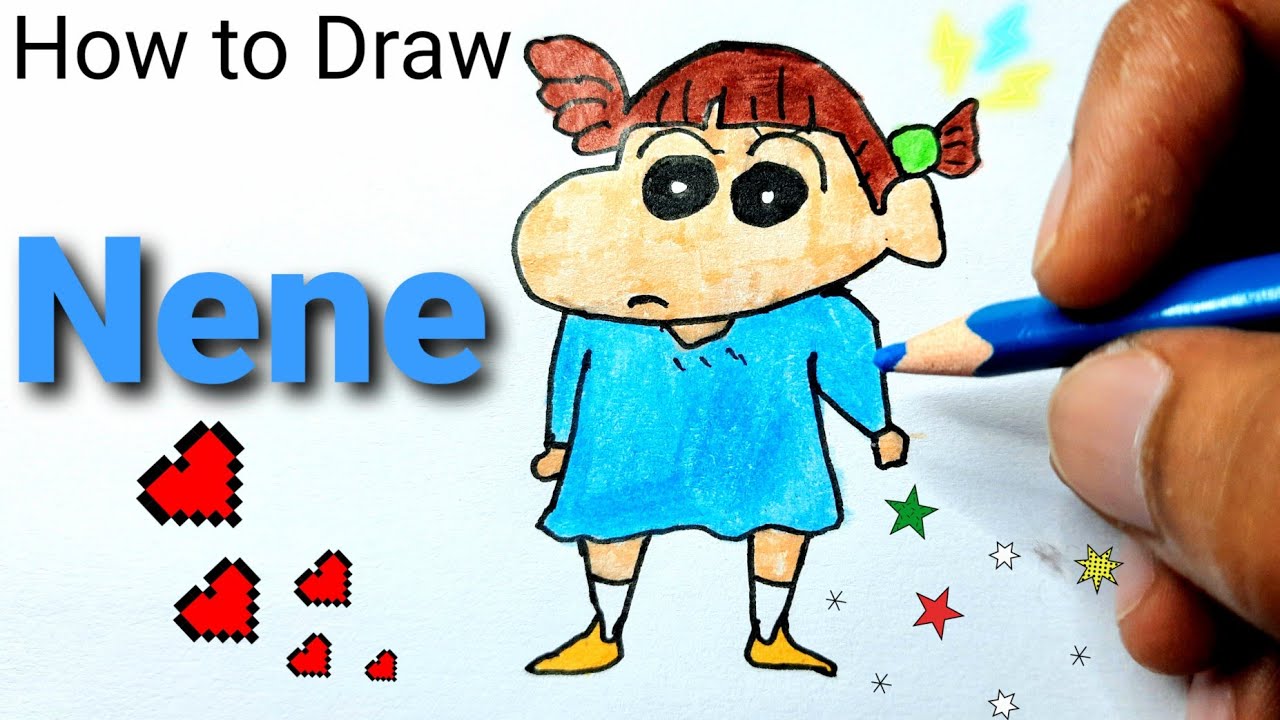 How to Draw Nene Easy Step by step | Shinchan Friend - YouTube