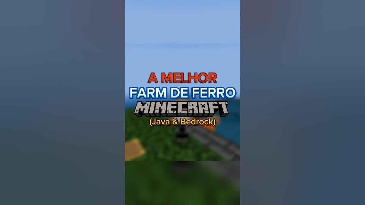 Como fazer A MELHOR FARM DE FERRO do MINECRAFT (Java & Bedrock) - YouTube