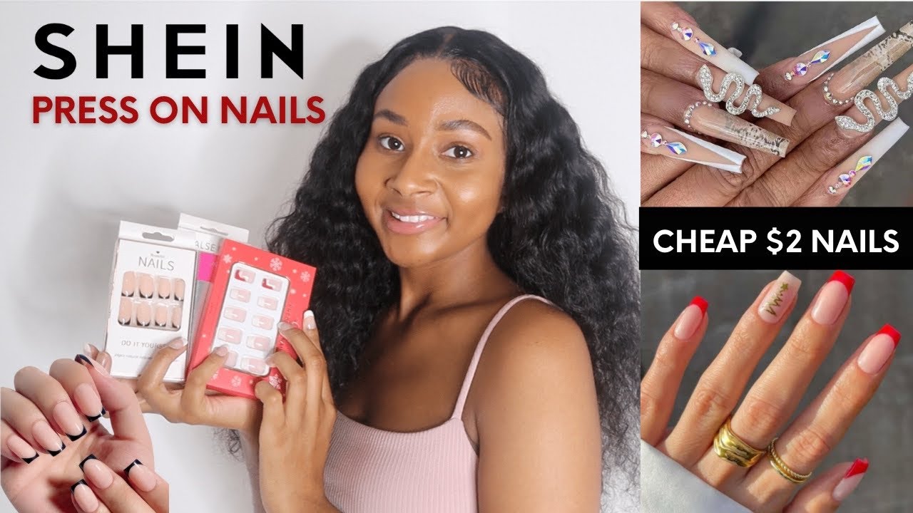 $2 SHEIN PRESS ON NAILS | TRY ON & TUTORIAL | VLOGMAS DAY 14 - YouTube