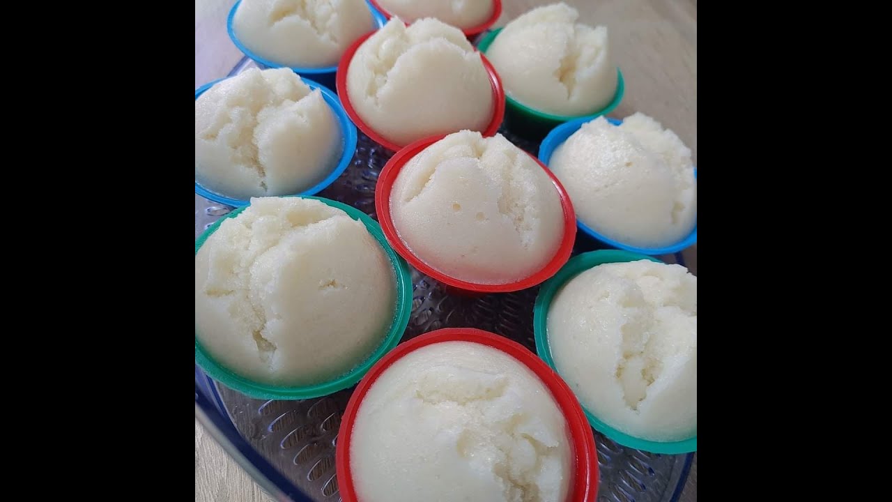 4 Ingredients Steamed Filipino Rice Muffins - YouTube