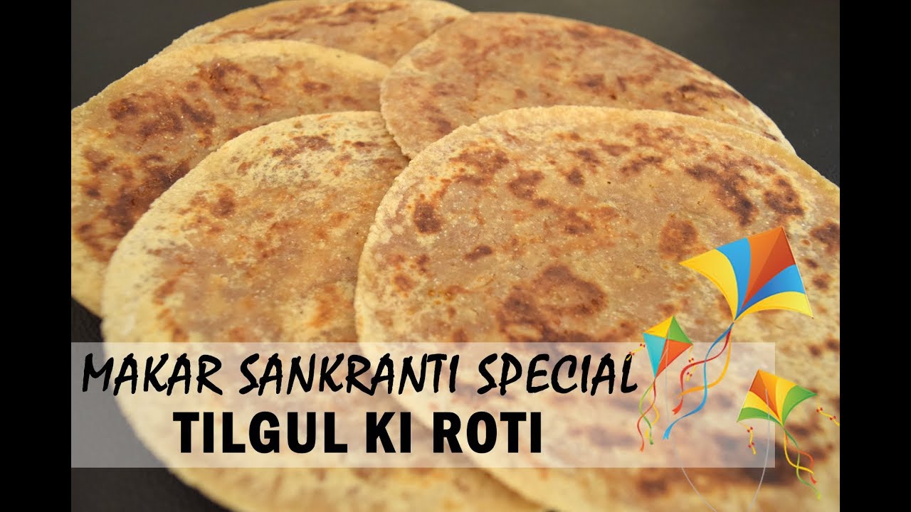TilGul Poli (Roti) Recipe in Hindi | How To Make Til Gud Ki Roti Recipe ...
