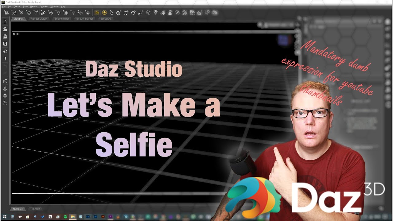 [Daz Studio] Let's render a selfie - YouTube