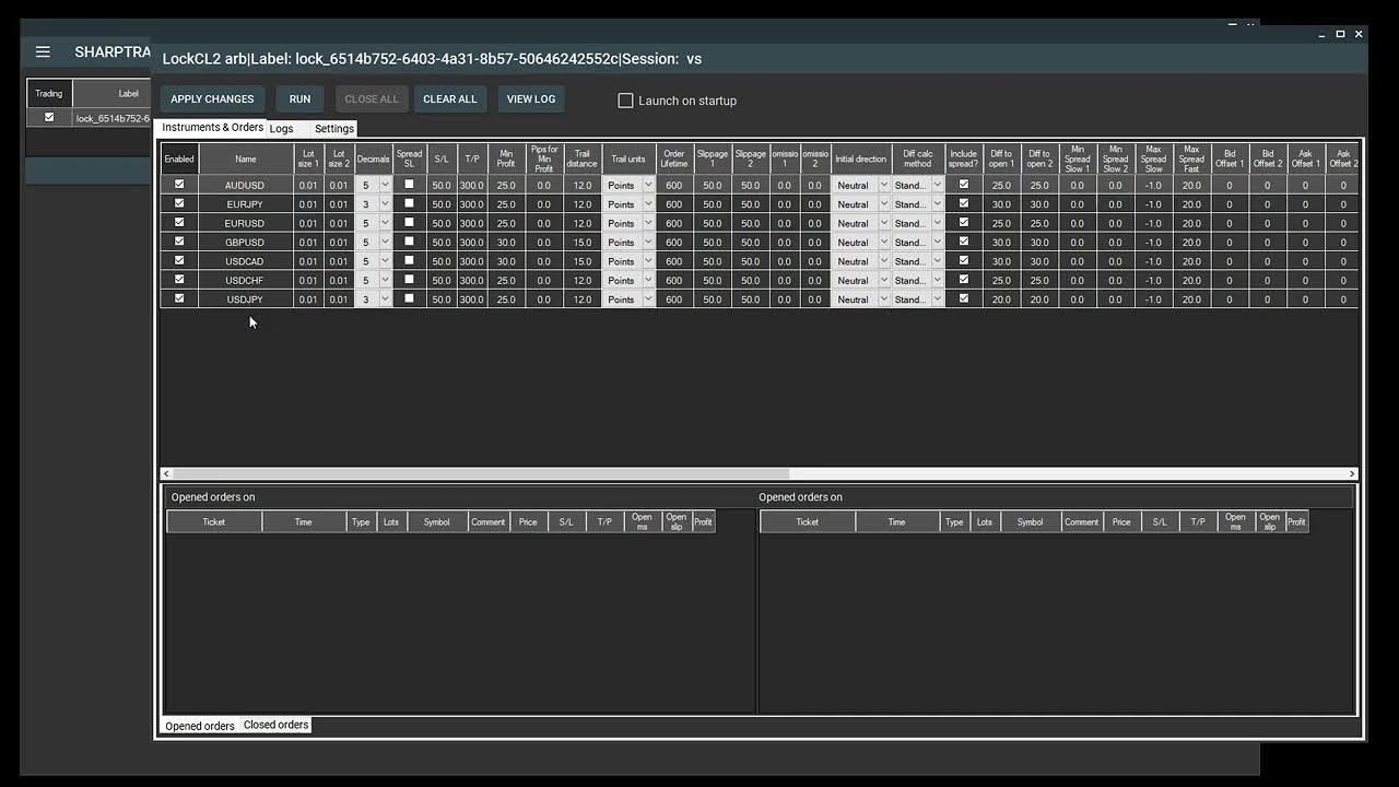 SharpTrader Arbitrage Software - How to add and adjust LockCL2 built-in strategy - YouTube