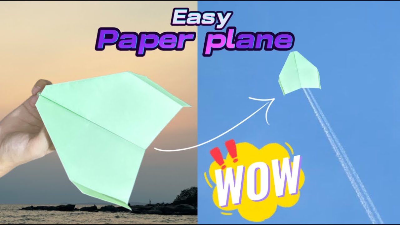 how to make an amazing paper airplane at home - YouTube