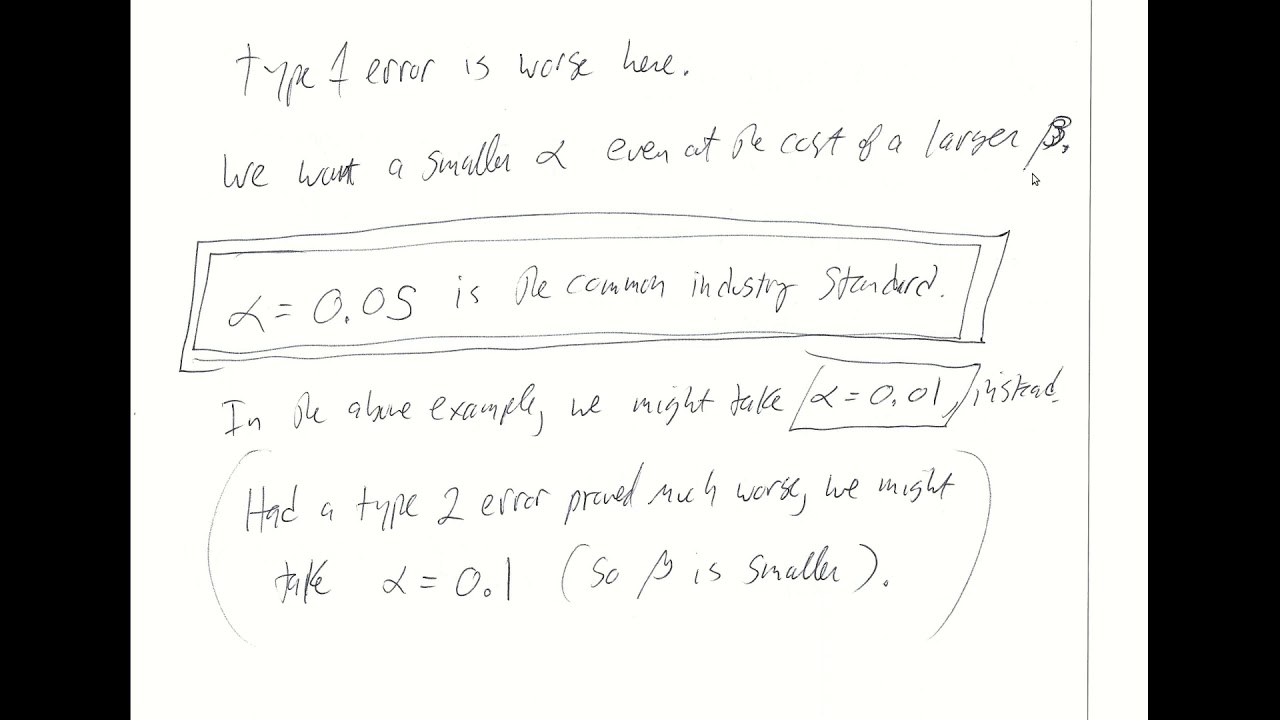 Lecture 22 part 2 choose alpha find crit vals - YouTube