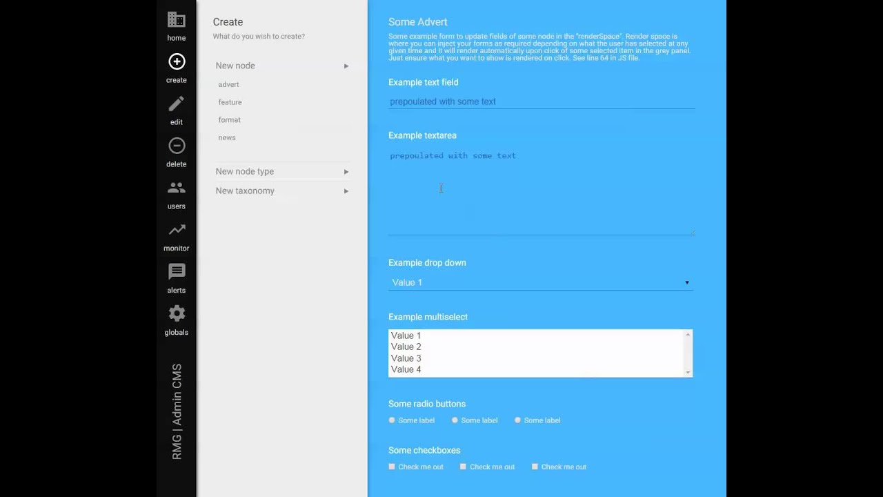 CMS concept using material design ideas by Jason Mayes 2014 - YouTube