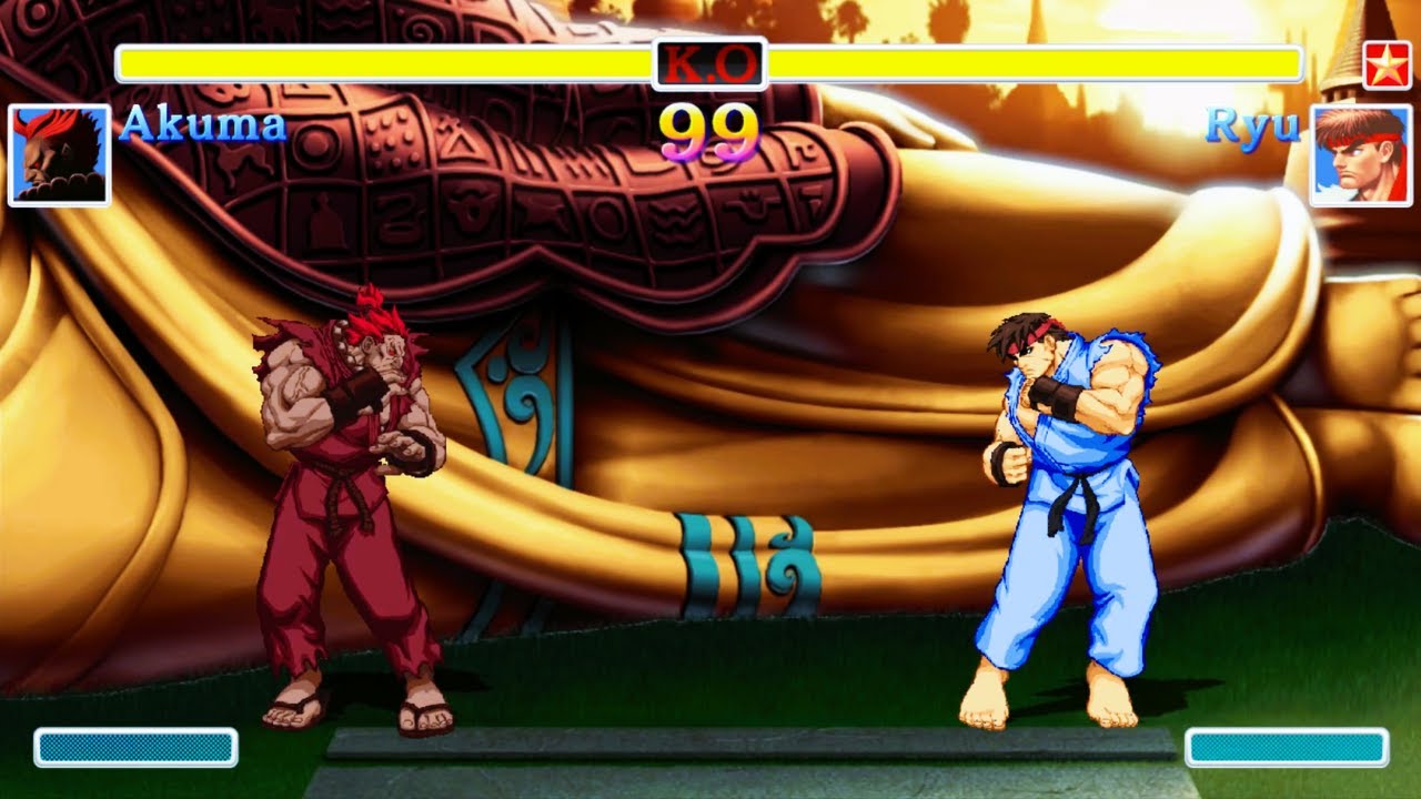 Akuma vs Ryu (Hardest) Street Fighter II - YouTube