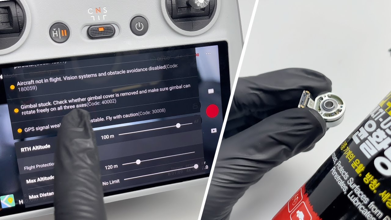 How To Fix DJI Mini 3 Pro GIMBAL STUCK Error 40002 YouTube