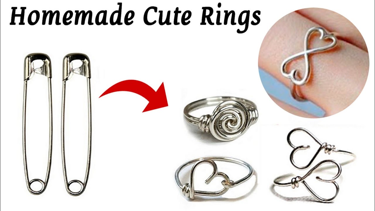 DIY homemade cute rings 😍 ️ | how to make rings at home | couple love ...