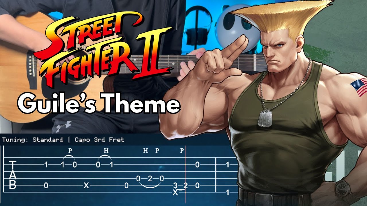 Guile's Theme - Street Fighter | Fingerstyle Guitar + TAB - YouTube
