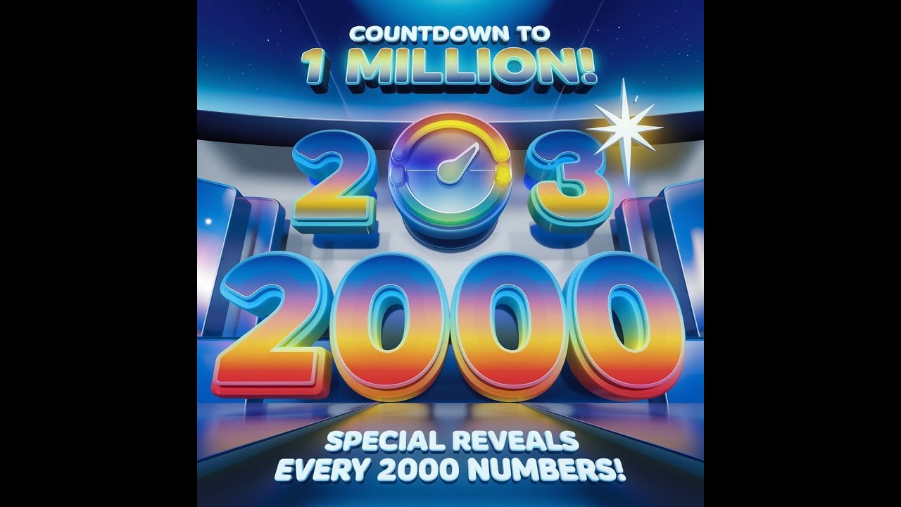 "Counting from 1 Million to 1 one | NUMBER Countdown'' - YouTube