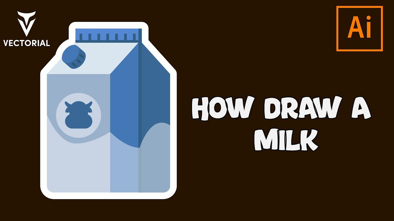 How to Draw a Milk mock up in Adobe Illustrator - YouTube