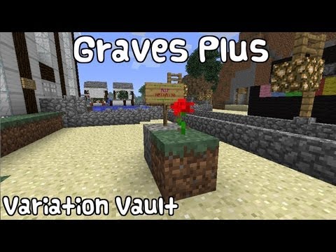 Minecraft Bukkit Plugin - Graves Plus - Grave created on death! - YouTube