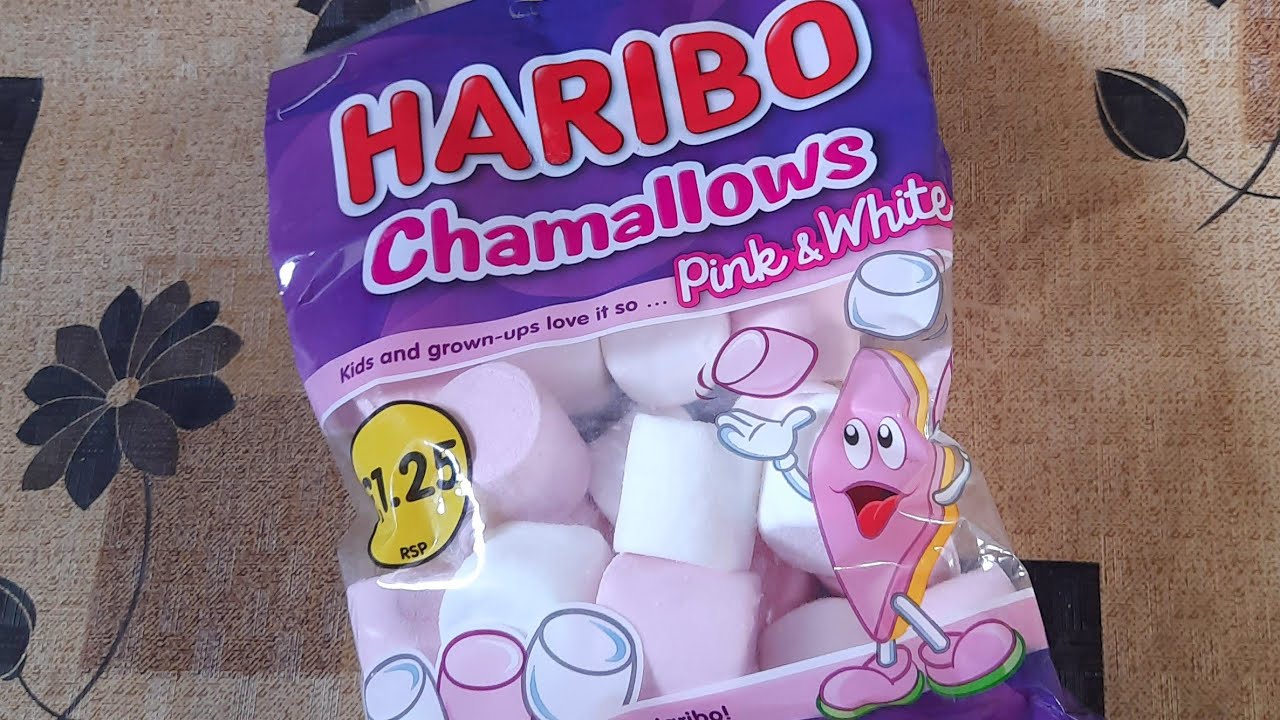 HARIBO Chamallows pink and white - YouTube