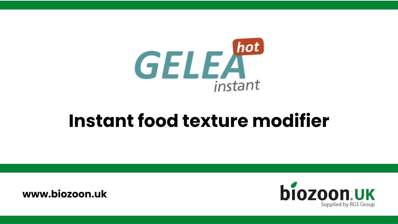 Gelea Hot - Instant food texture modifier - Biozoon UK - YouTube
