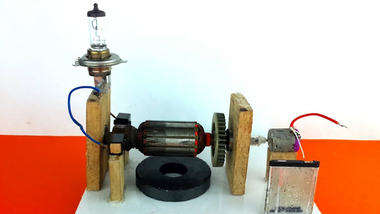 How to Make a Generator Light Bulbs using Magnet Motor - YouTube