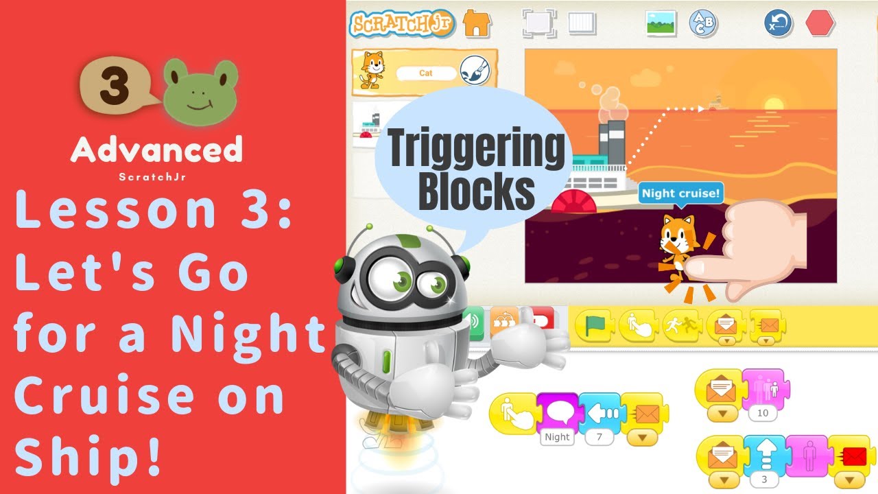 [ScratchJr] Lesson 3: Let's Go for a Night Cruise on Ship! - YouTube