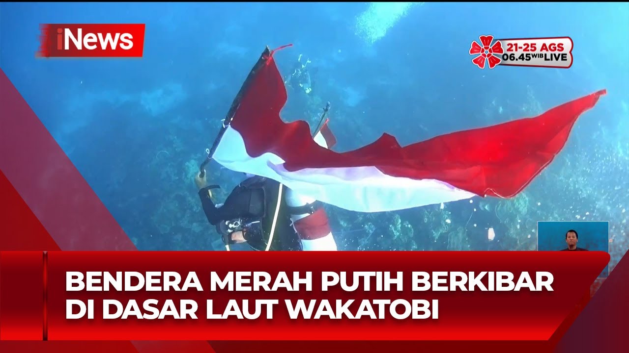Peringati HUT Ke-79, Merah Putih Berkibar di Dasar Laut Sombu Dive ...