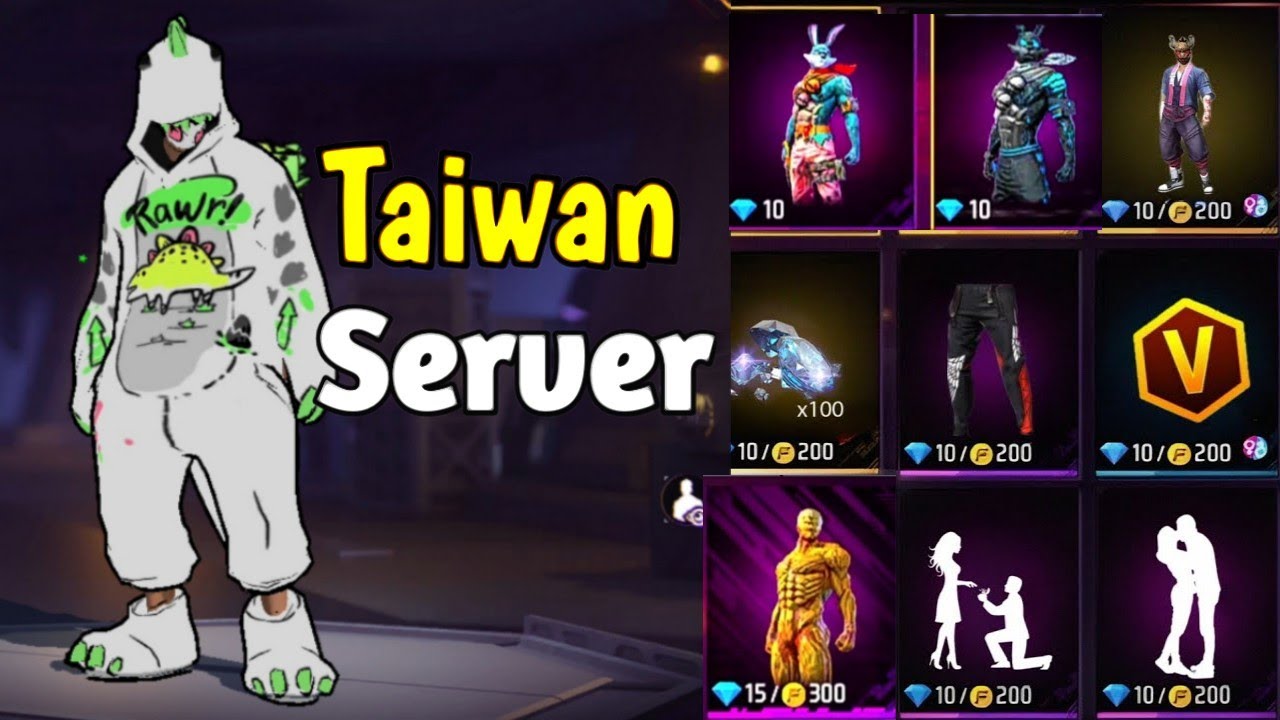 FREE FIRE TAIWAN SERVER IN 2023 😱 ️🔥 || TAIWAN SERVER COLLECTION ...