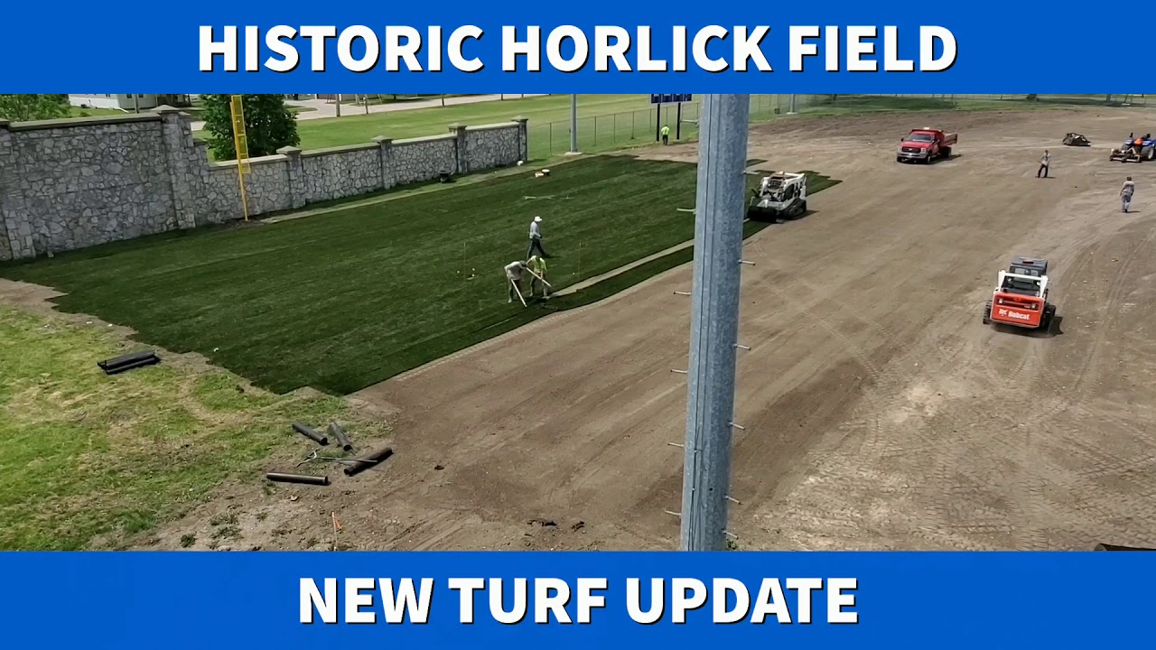Historic Horlick Athletic Field New Turf Update - June 6, 2020 - YouTube