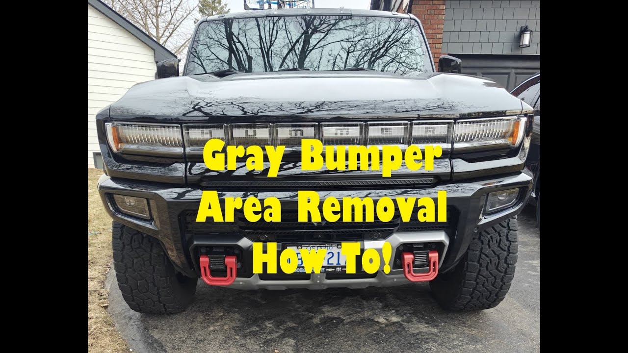 Hummer EV Gray Bumper Area Removal - YouTube