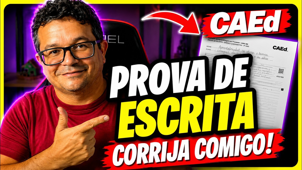 🟢 Como CORRIGIR as PROVAS de ESCRITA do CAEd com EXEMPLOS REAIS (Passo ...