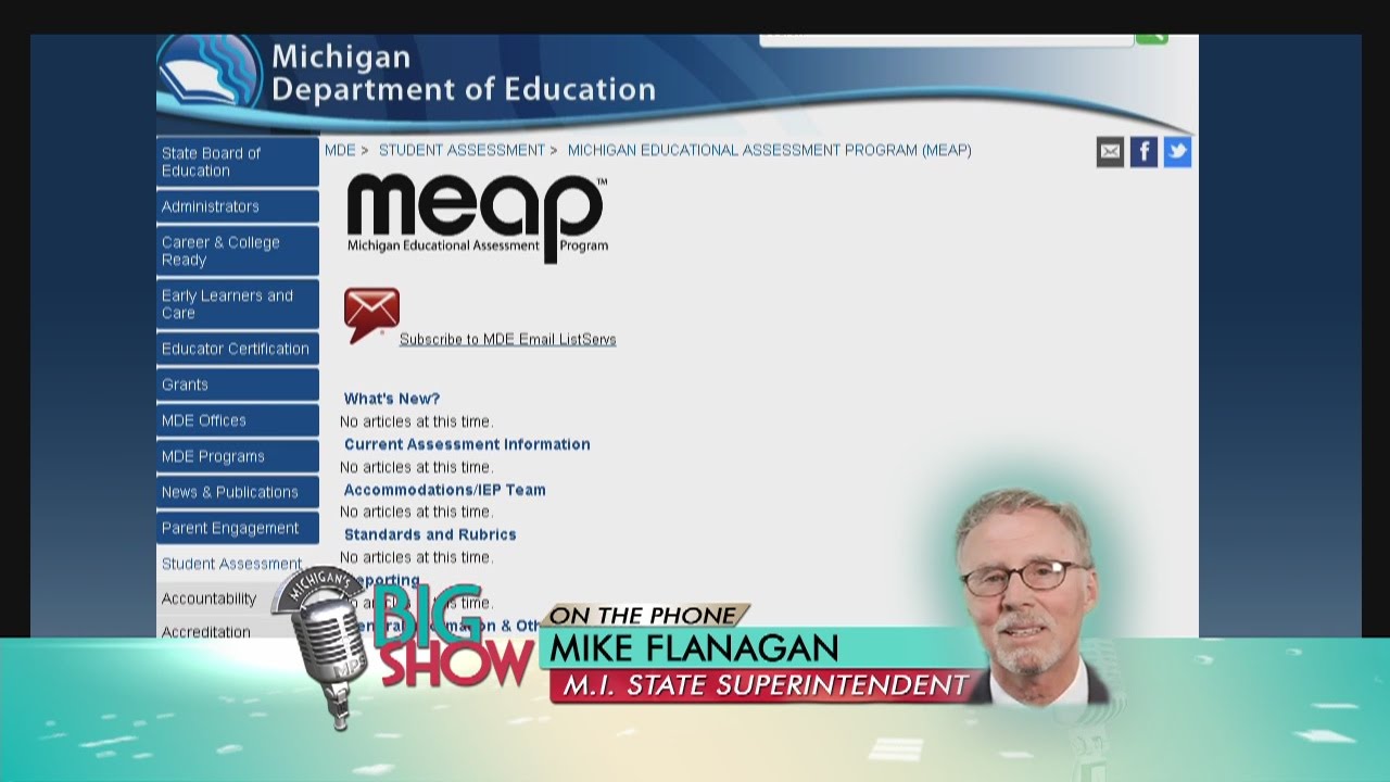 New Standardized Test to Replace MEAP: MI Big Show - YouTube
