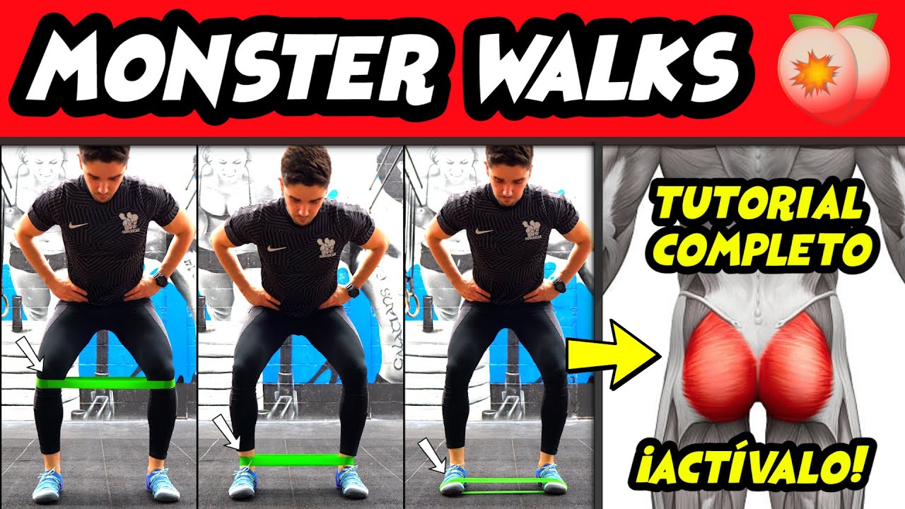 MONSTER WALK 🍑🔥 ACTIVA tu GLÚTEO MEDIO con este Ejercicio - YouTube