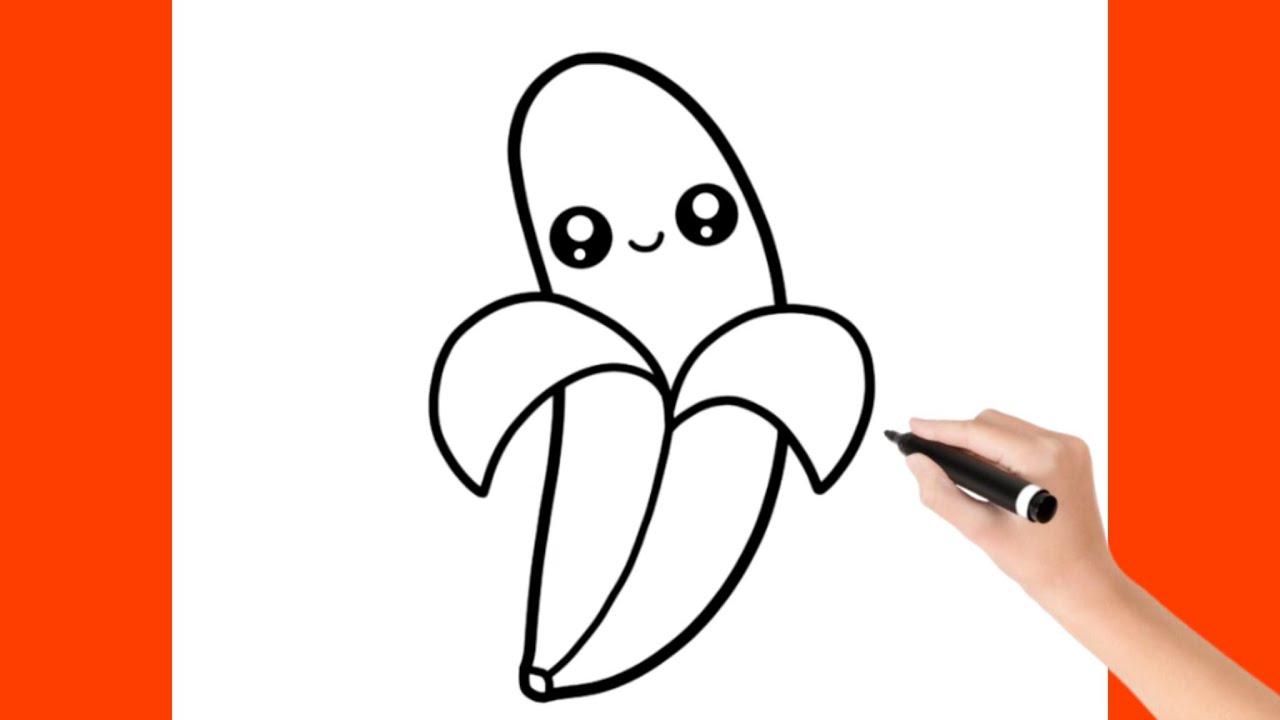 Kolay Muz Resmi Çizimi, Muz Nasıl Çizilir, Muz Çizimi Ve Boyama ...