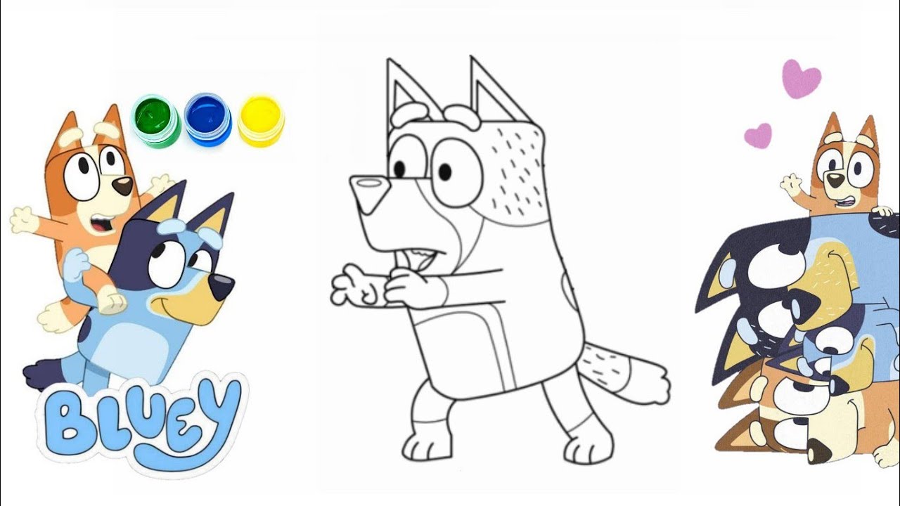 Bluey Dad Zombie Playtime 💙😁💜 Bluey Compilation Drawing | Bluey - YouTube