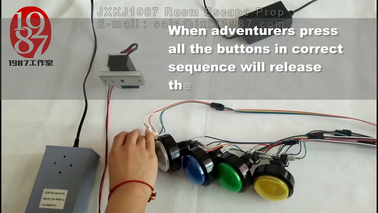 Real life room escape game---Colorful button-Plastic button version ...
