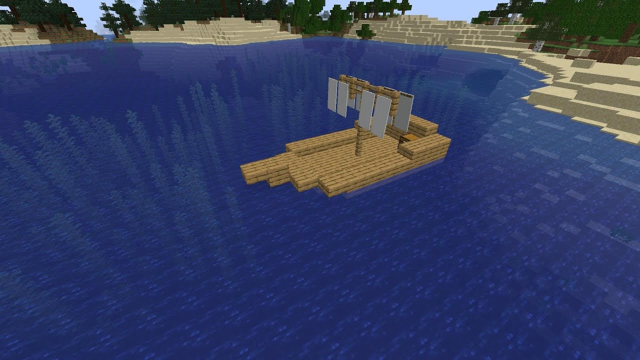 How to build a small boat (in Minecraft) - YouTube