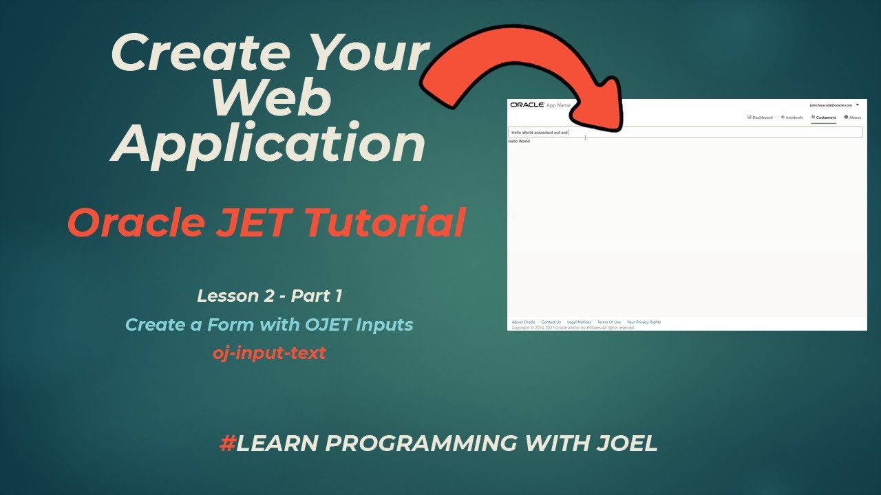 Oracle JET (v11) - Lesson 2 - Part 1 - Create a Form with OJET Inputs ...