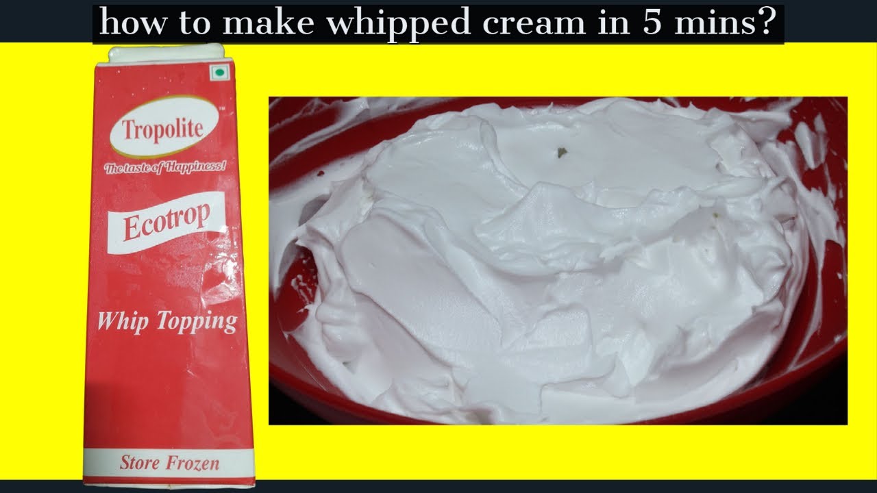 How to make Whipped Cream from Low fat Cream | Perfect whipped cream ...