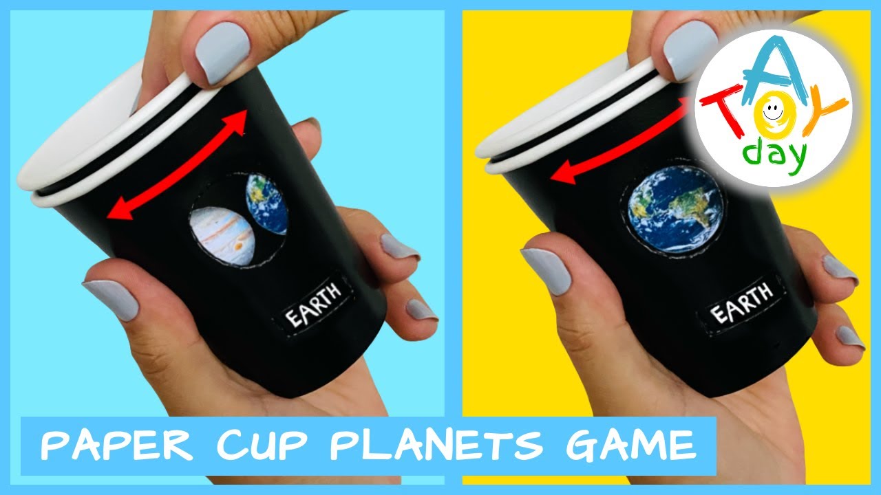 DIY 🥤 Paper Cup Planets Game for kids | How to learn 8 Planets of the ...