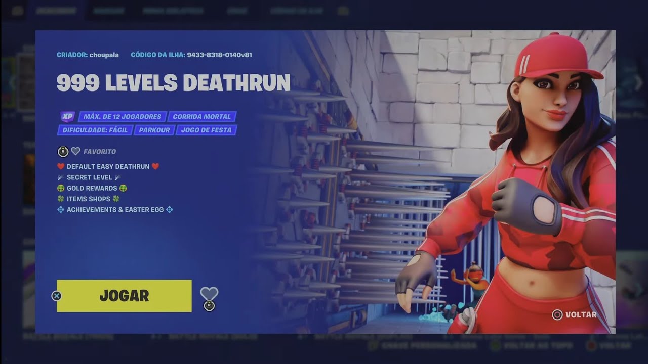 999 levels Deathrun - Fortnite - YouTube