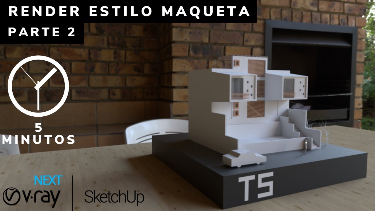 RENDER estilo MAQUETA FOTOREALISTA | V-ray NEXT - SketchUp 2020 (Parte ...