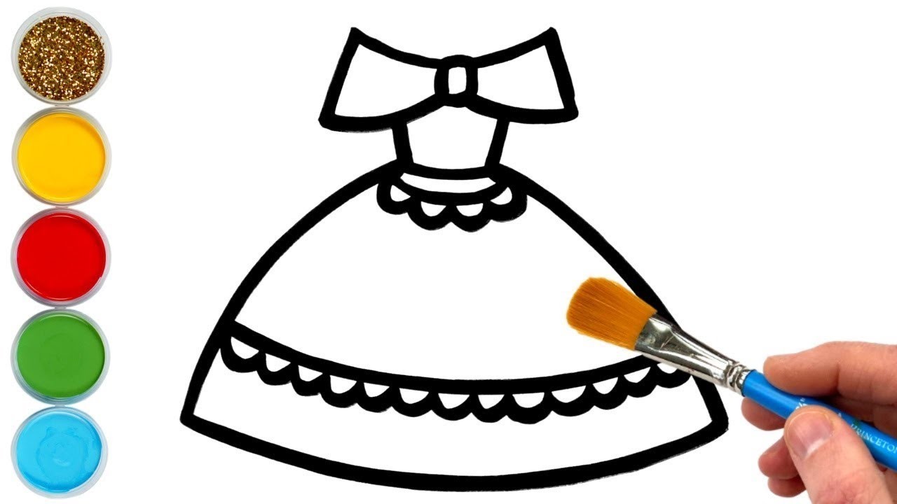 How to Draw a Dress | Easy Dress Drawing Step by Step | Dress Drawing ...