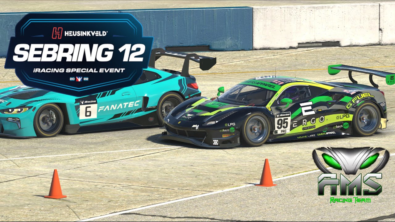 iRacing 12 Hours of Sebring Pt. 2 - 2022 (w/ AMS) - YouTube