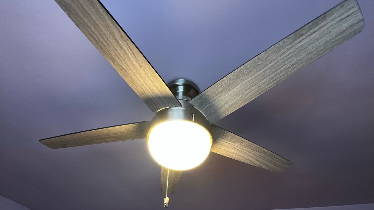 Ceiling fan spinning on all speeds - YouTube