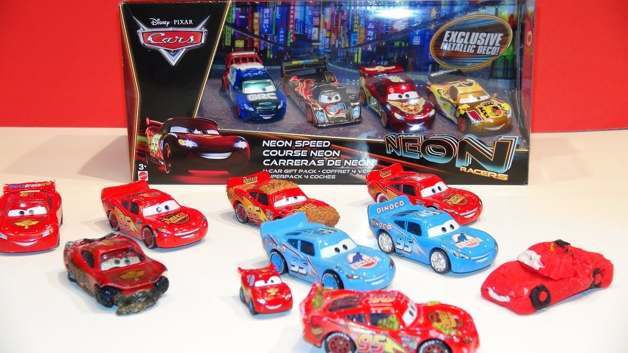 Pixar Cars Lightning McQueen, brand new Lightning McQueen, NEON SPEED ...
