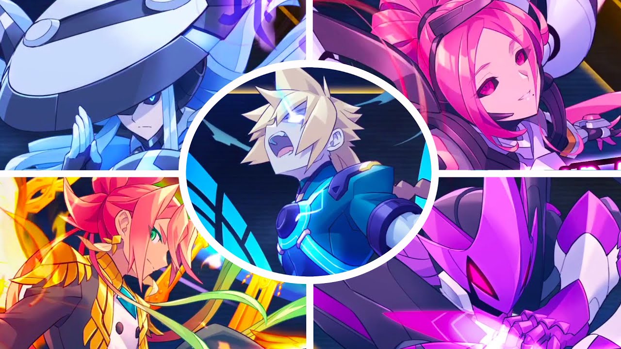 Azure Striker Gunvolt 3 - All Bosses (1080p 60fps) - YouTube
