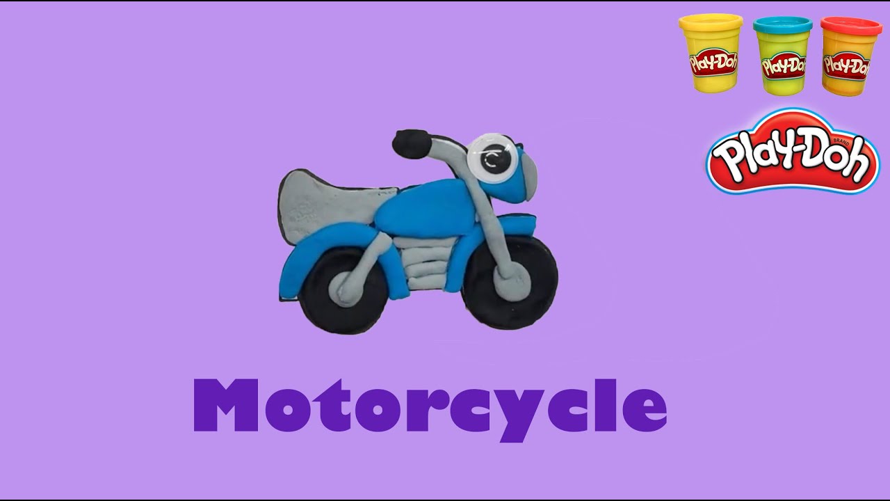 Play Doh Motorcycle | Drawing, Coloring, Mixing Color for Kids ...
