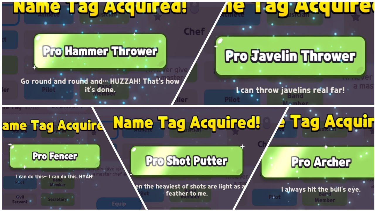 Name Tag Guide Part 13 | Play Together Stadium Athlete Name Tag - YouTube