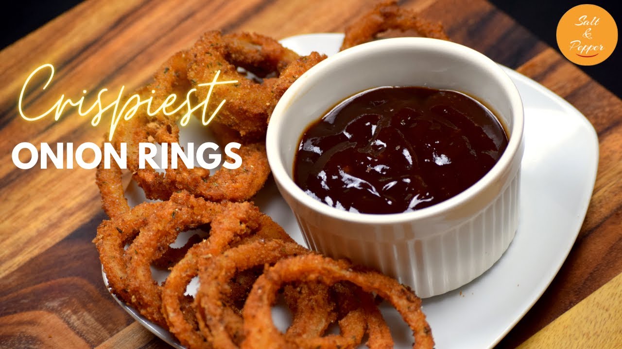 Onion Rings Golden Crispy | Using Sparkling Water - YouTube