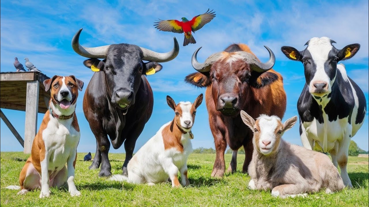 animal sounds | parrot sound | cow sound | buffalo dog sound | Bull ...