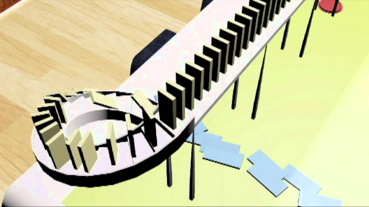 Dominoes Animation 3Ds Max 2015 - YouTube