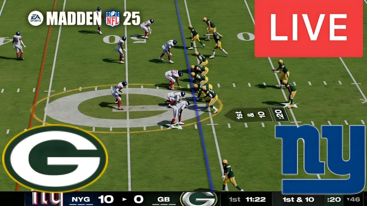 🔴LIVE : Green Bay Packers vs New York Giants | NFL Season Match Live ...