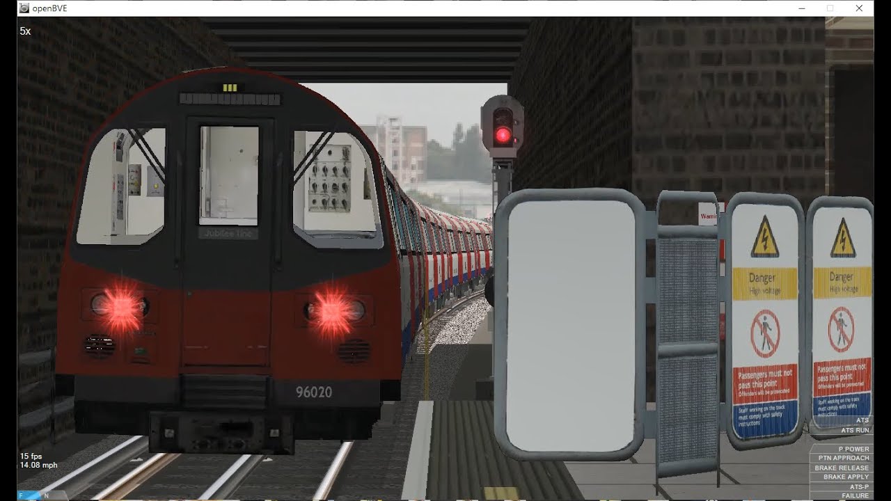 OpenBVE London Underground Jubliee Line Express Run To West Hampstead ...