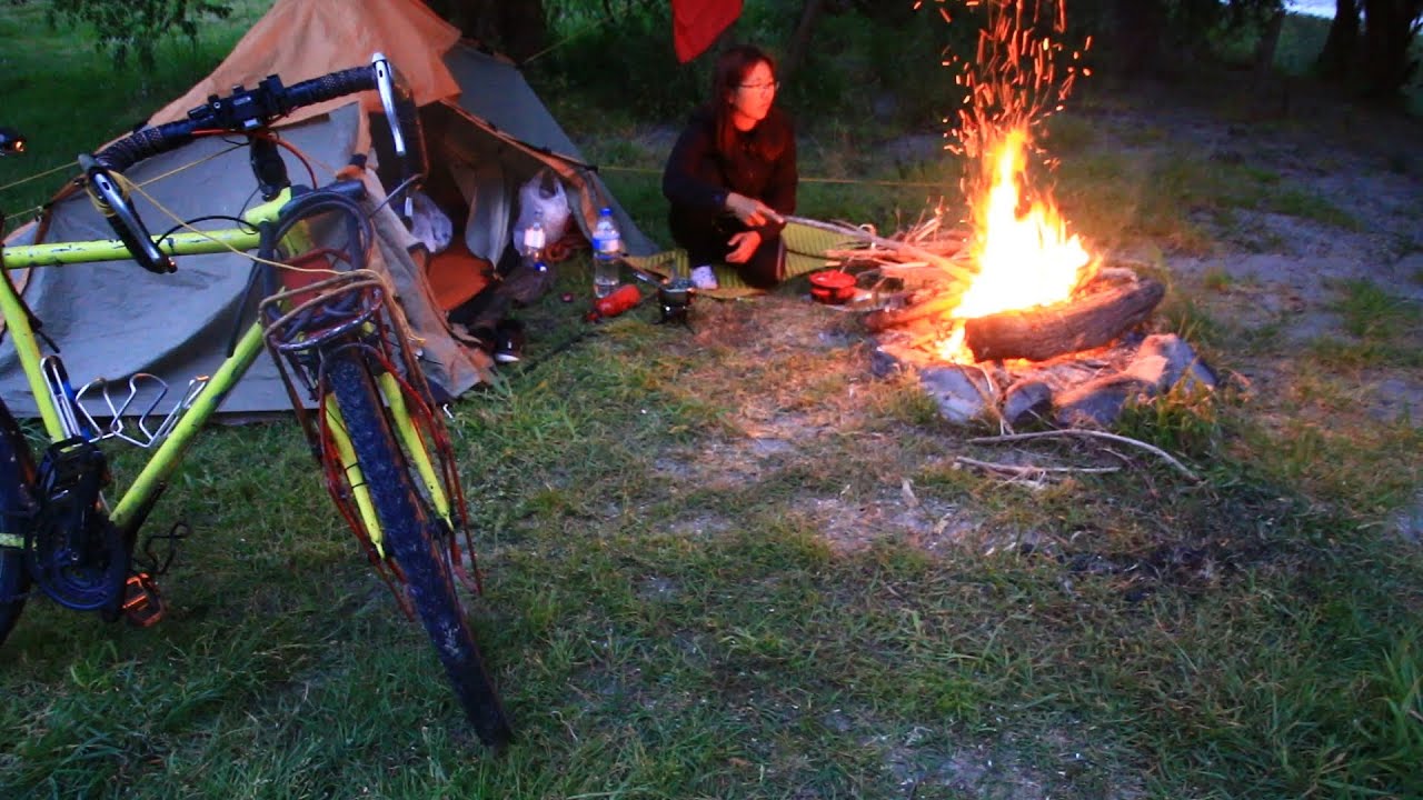 Crackling campfire sound with bird and river for studying, working ...